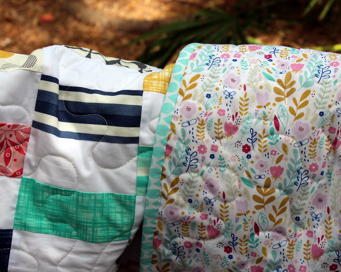 Gorgeous Toddler Girls Quilt, Floral Baby Girls Quilt, Quilt for Infant ...