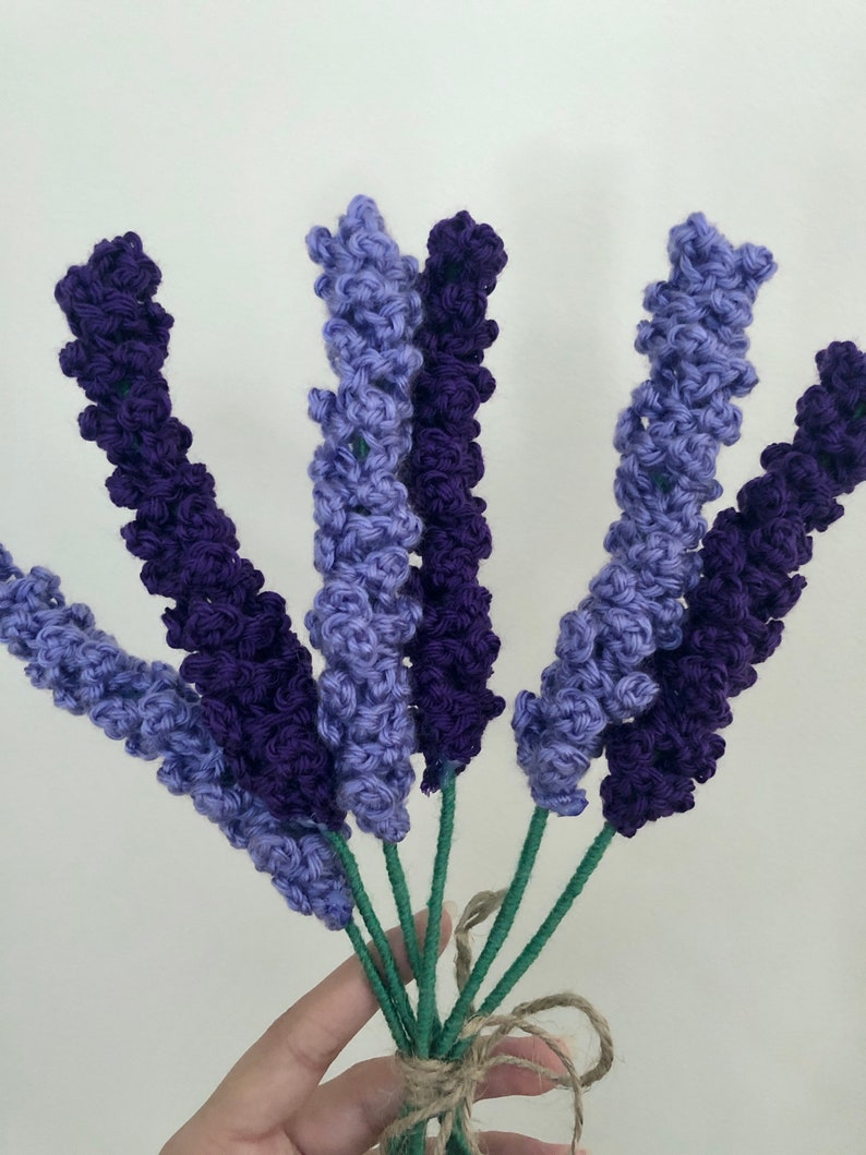 Crochet Lavender Sprig or Bunch - Etsy