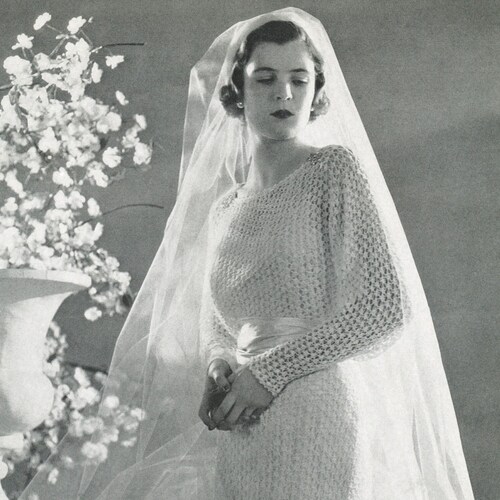 Wedding Dress Knitting Pattern Vintage Bridal Dress Knitting - Etsy