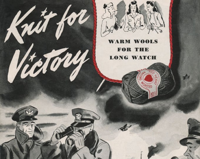 Vintage WWII Military Knitting Patterns Book Knit for Victory - Etsy
