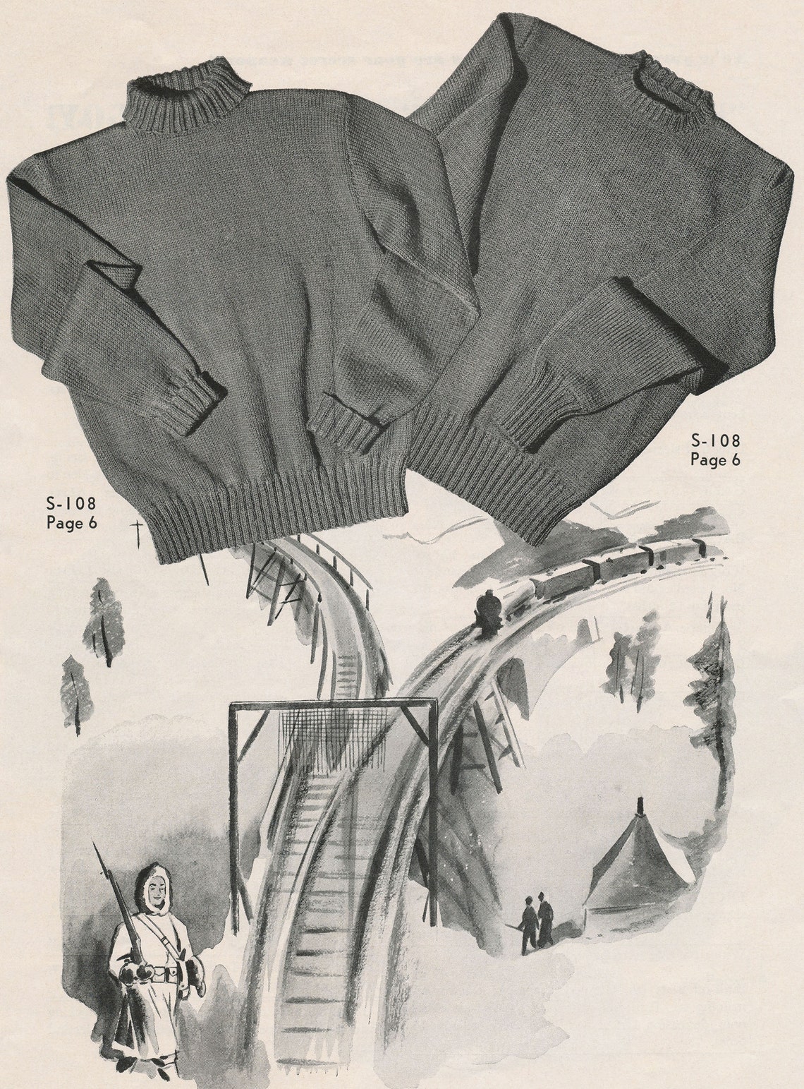 Vintage WWII Military Knitting Patterns Book Knit for Victory Gloves ...