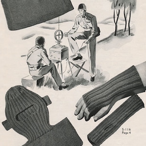 Vintage WWII Military Knitting Patterns Book Knit for Victory Gloves ...