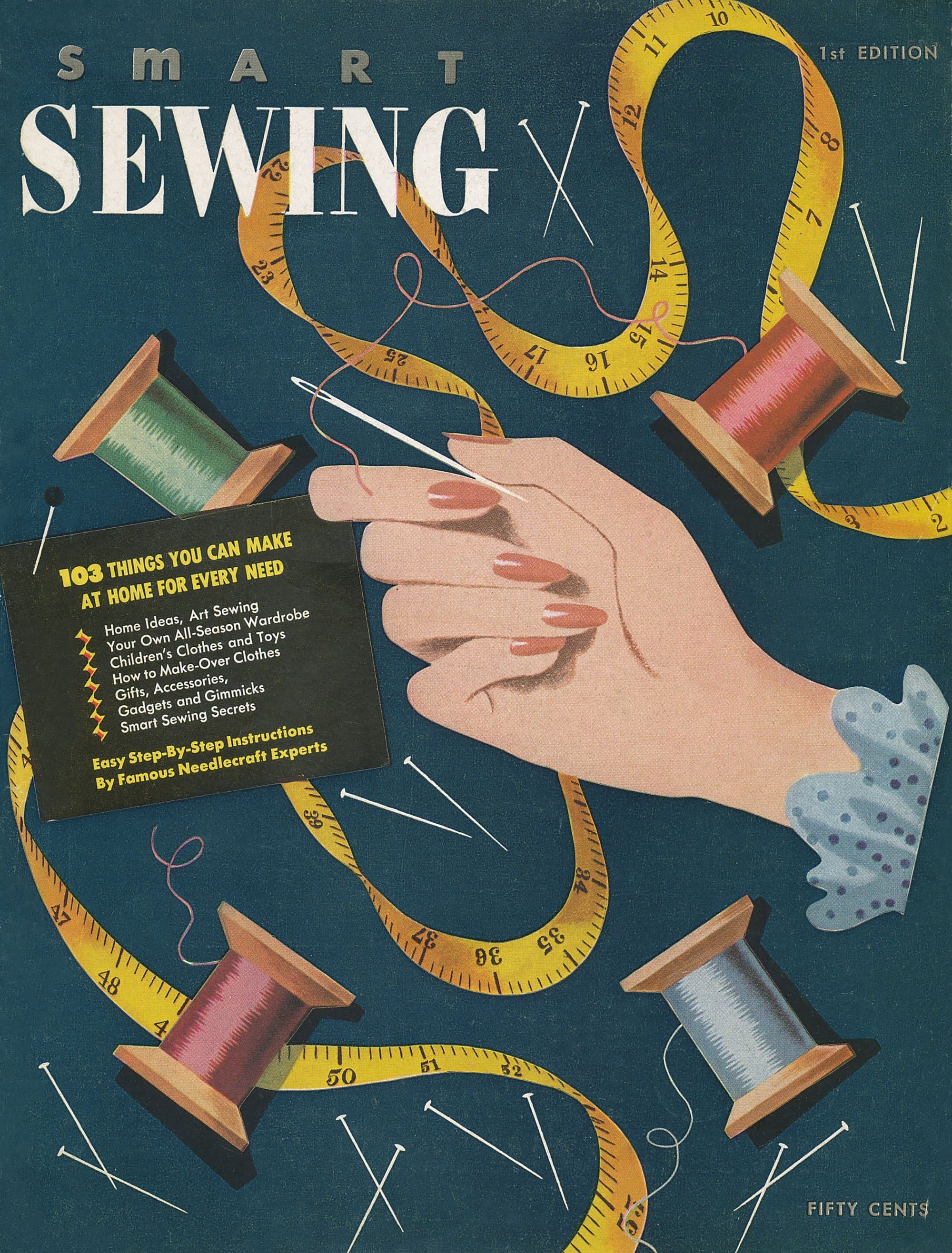 Smart Sewing First Edition 1949 30+ Patterns Aprons Spats Petticoat ...