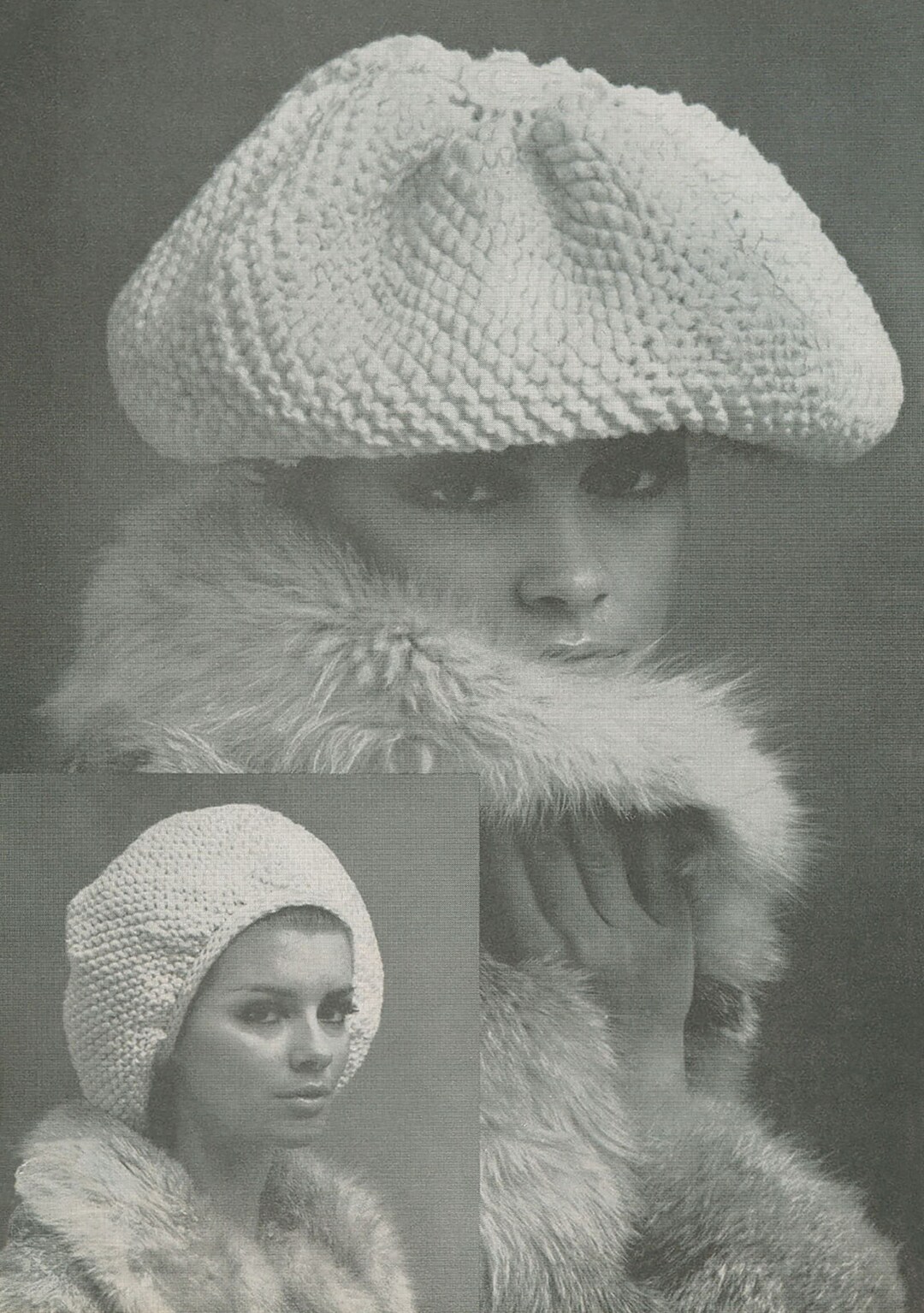 KNITTING PATTERN Vintage Beret and Toque Hats Instant Download PDF 01 ...