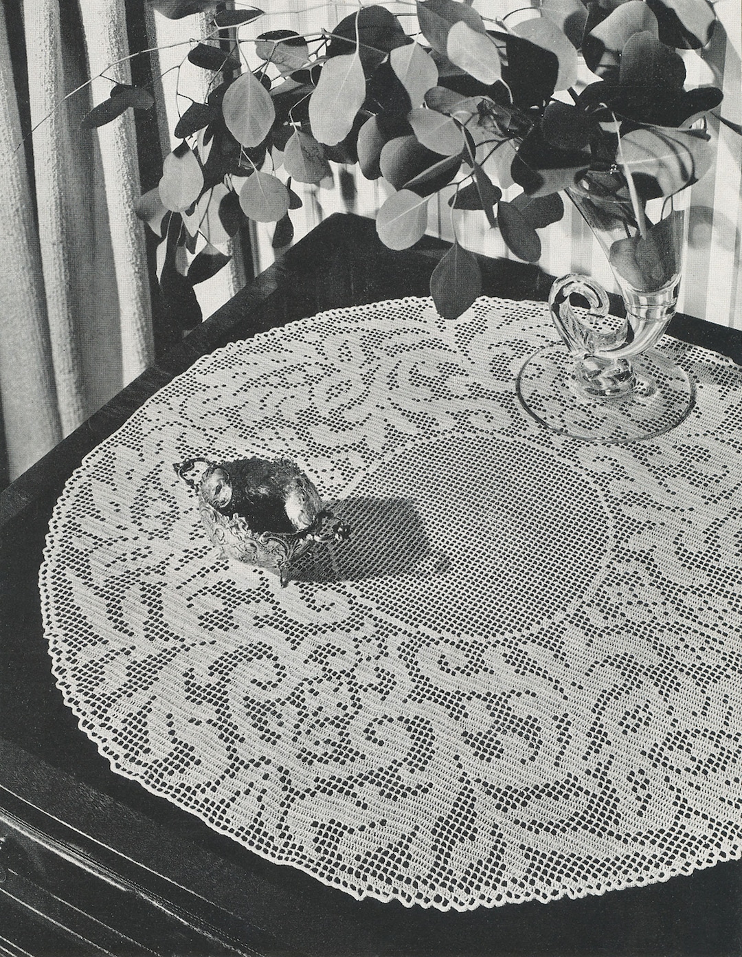 CROCHET PATTERN Baroque Filet Crochet Centerpiece Doily 75-0276-01 ...