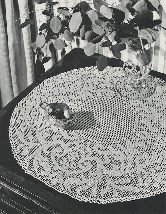 CROCHET PATTERN Baroque Filet Crochet Centerpiece Doily - Etsy