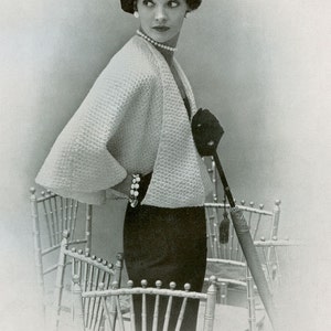KNITTING PATTERN the Tippet Jacket Coat Vintage 1950s - Etsy