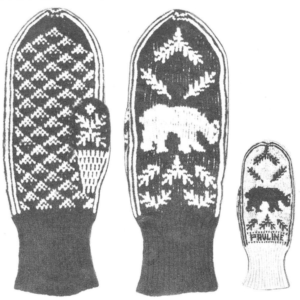 Polar Bear Mittens - Etsy