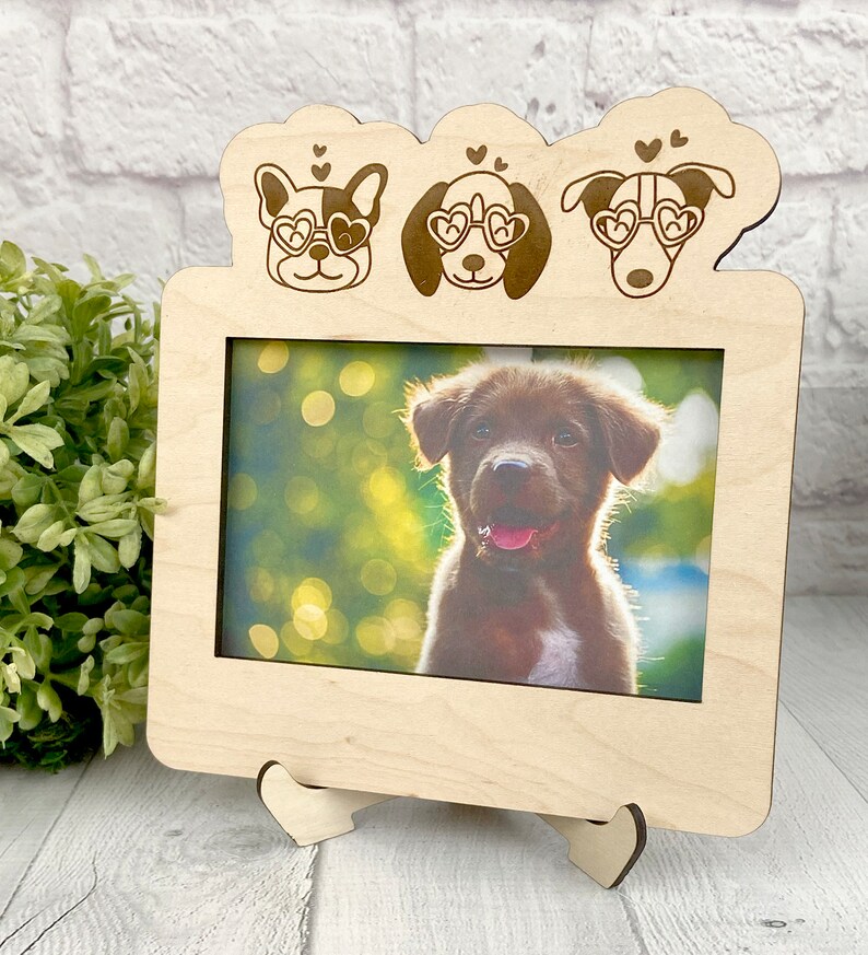 Personalized Dog Frame, Dog Lover, Table Decor, Wood Photo Frame, Photo ...