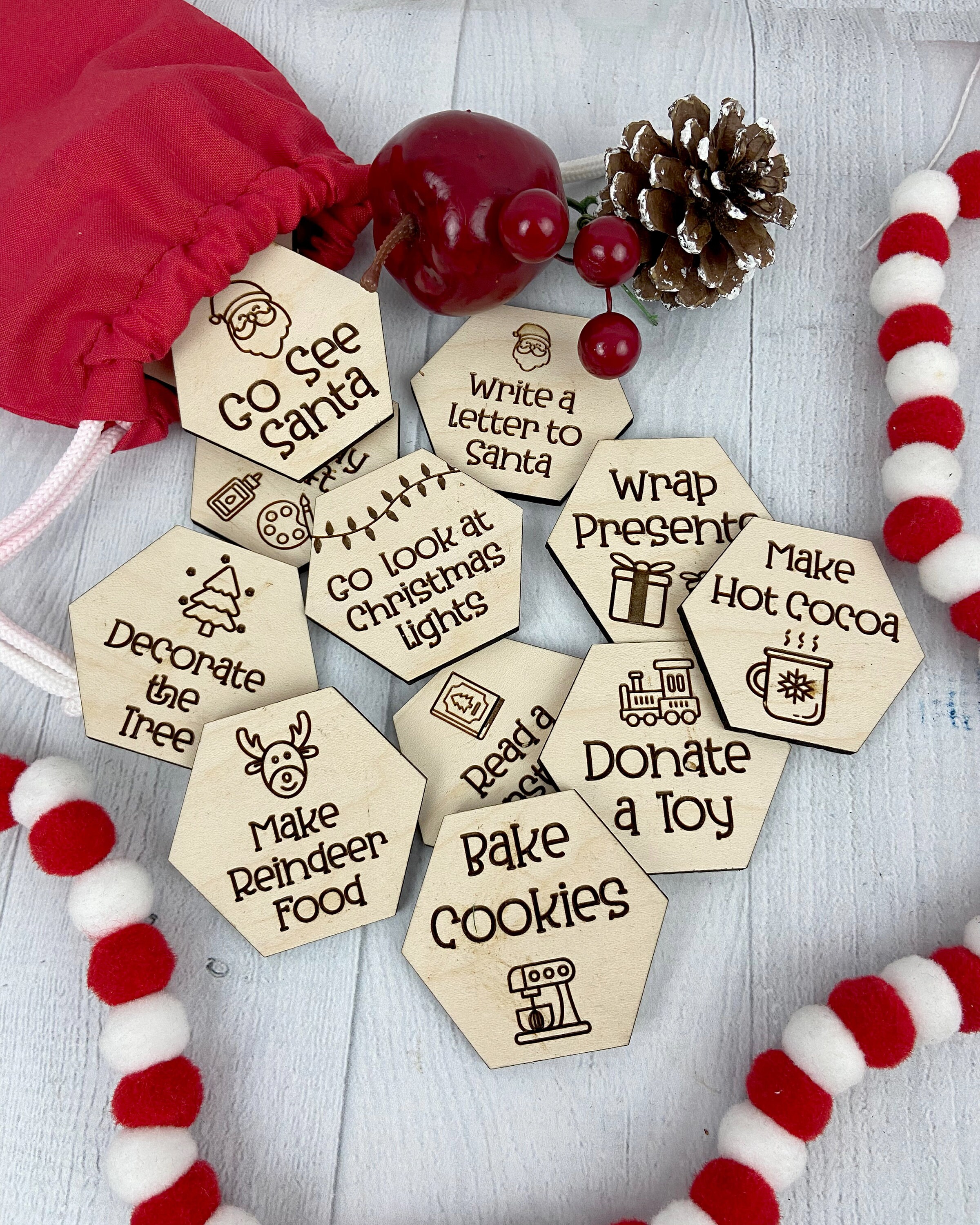 Christmas Activity Tokens Family Fun Christmas Bucket List - Etsy