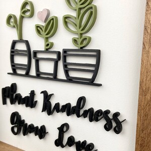 Wooden Sign, Plant Sign, Plant Lover, Wall Decor, Grow Love, Farmhouse ...