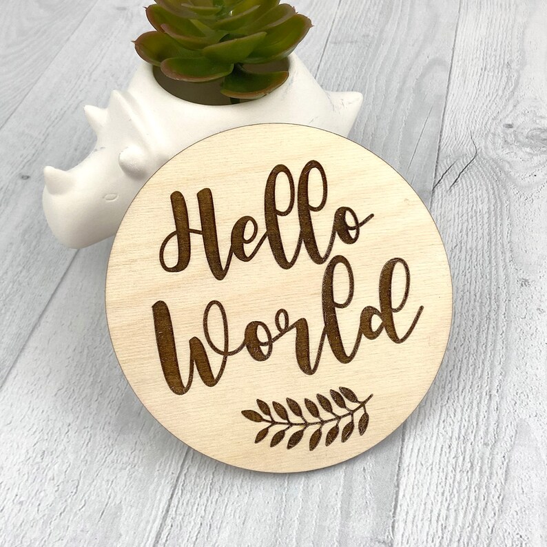 Monthly Milestone Marker Gift Set Hello World Marker Baby - Etsy