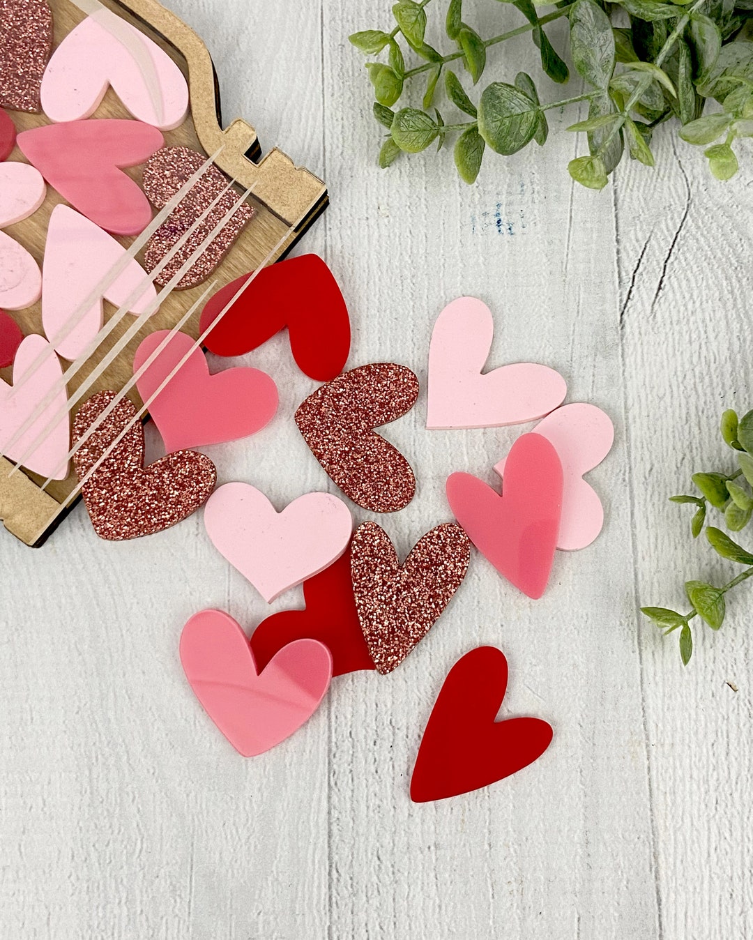 Reward Jar Heart Tokens, Extra Tokens, Valentines Colors, Glitter ...