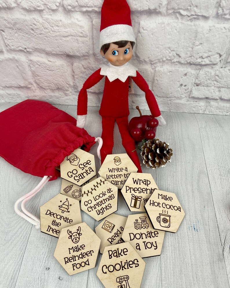 Christmas Activity Tokens, SVG Digital Download, Holiday Fun, Glowforge ...