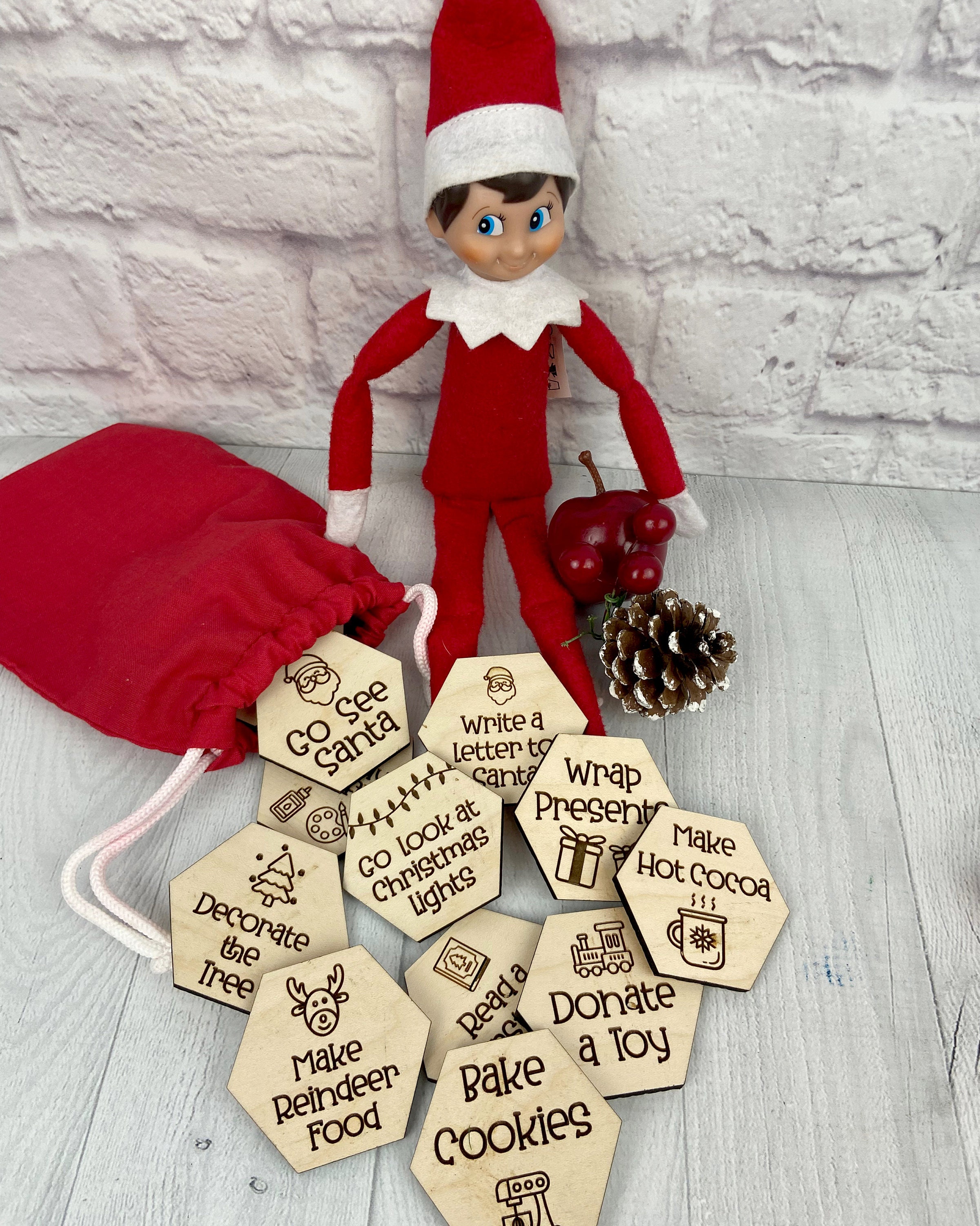 Christmas Activity Tokens, SVG Digital Download, Holiday Fun, Glowforge ...