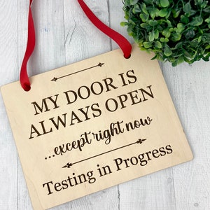 Office Door Sign, Teacher Sign, Door Hanger, School, My Door is Open ...