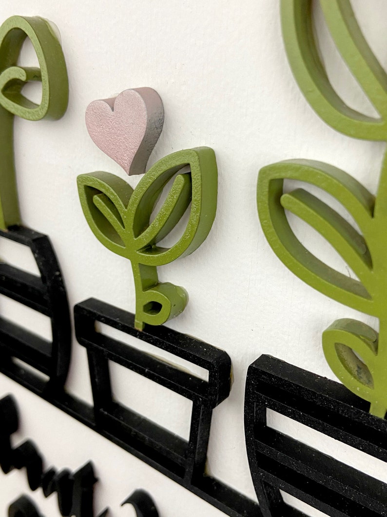 Wooden Sign Plant Sign Plant Lover Wall Decor Grow Love - Etsy