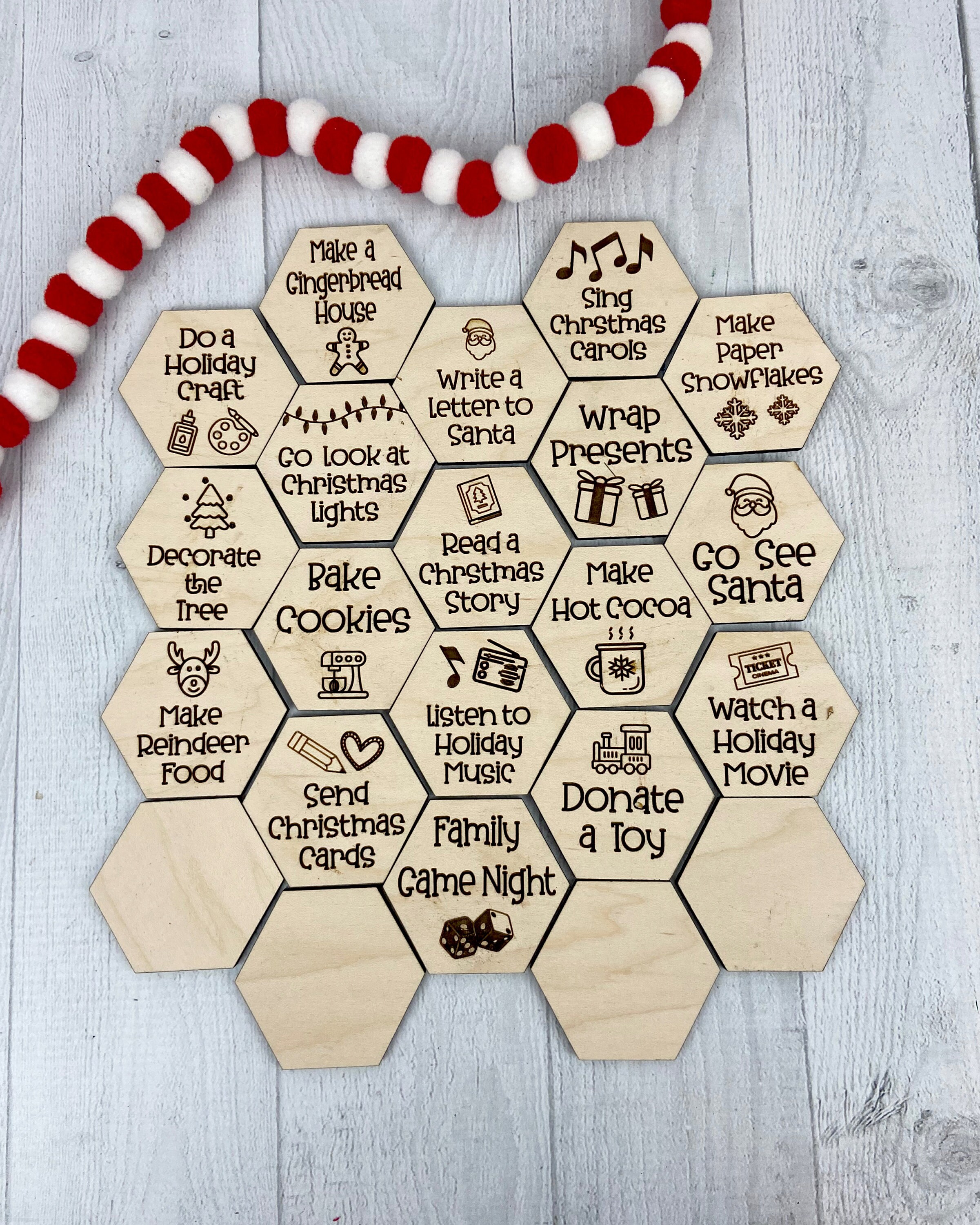 Christmas Activity Tokens, SVG Digital Download, Holiday Fun, Glowforge ...