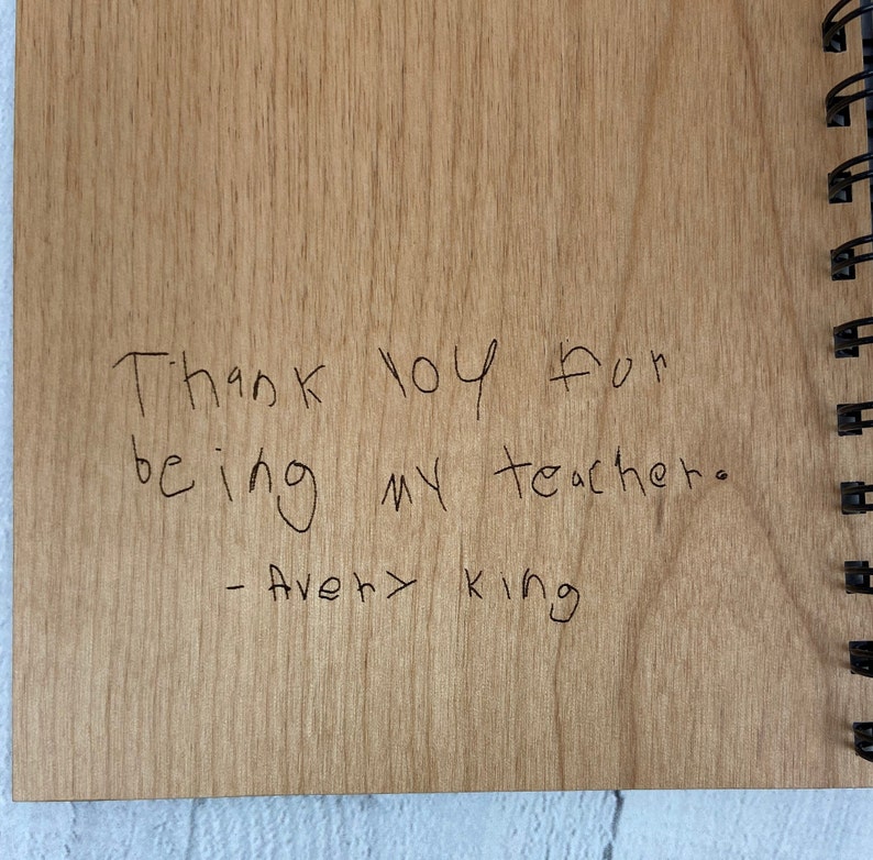 Teacher Wood Journal Teacher Notebook Engraved Journal - Etsy