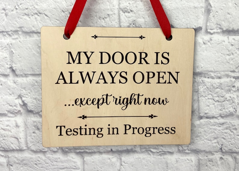 Office Door Sign, Teacher Sign, Door Hanger, School, My Door is Open ...