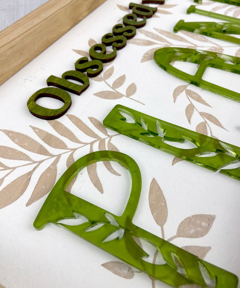 Plant Lovers Sign, Obsessed With Plants, Wall Decor, Plants, Laser Cut ...