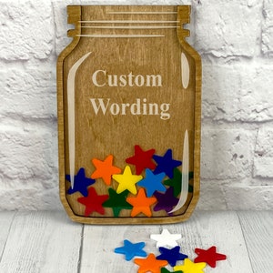 Personalized Star Jar, Reward System, Home and Classroom Incentive ...