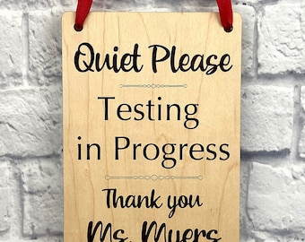 Testing Door Sign - Etsy