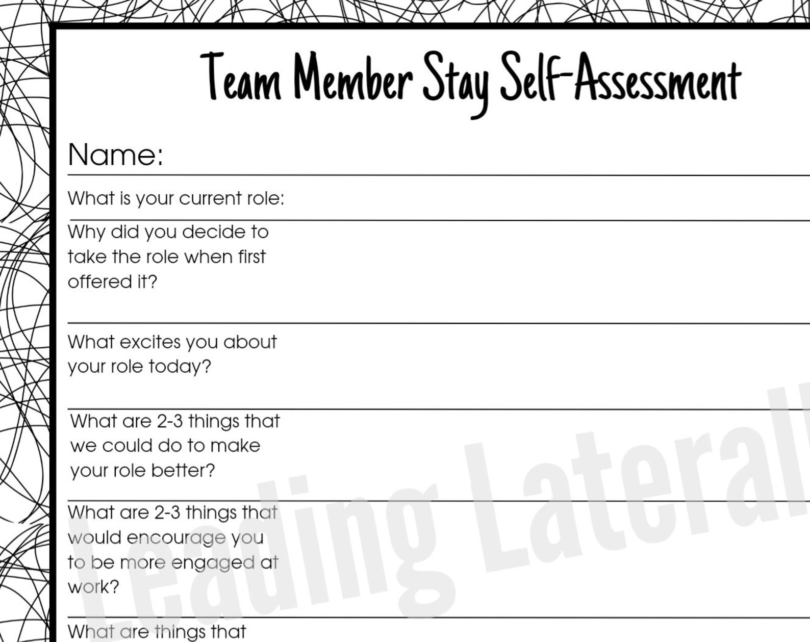 Team Member Stay Self-assessment - Etsy
