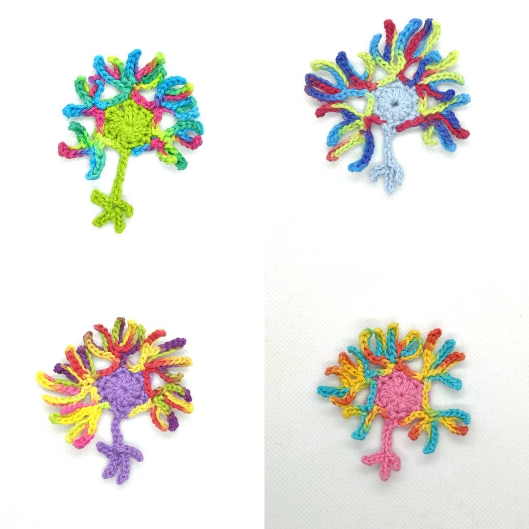 Crocheted Neuron Pins, Crocheted Science Models, Science Crochet ...