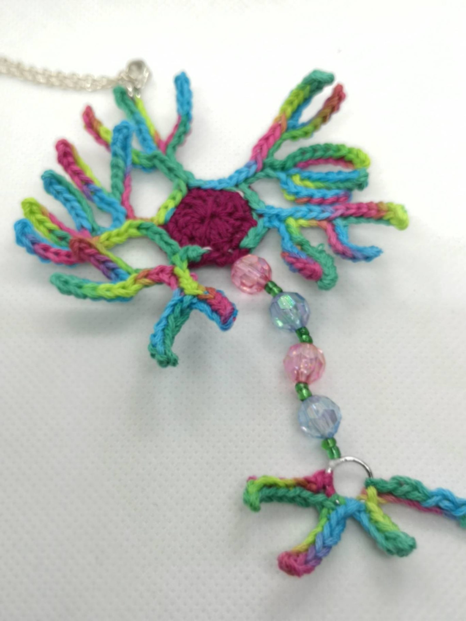 Crocheted Neuron Necklace | Etsy