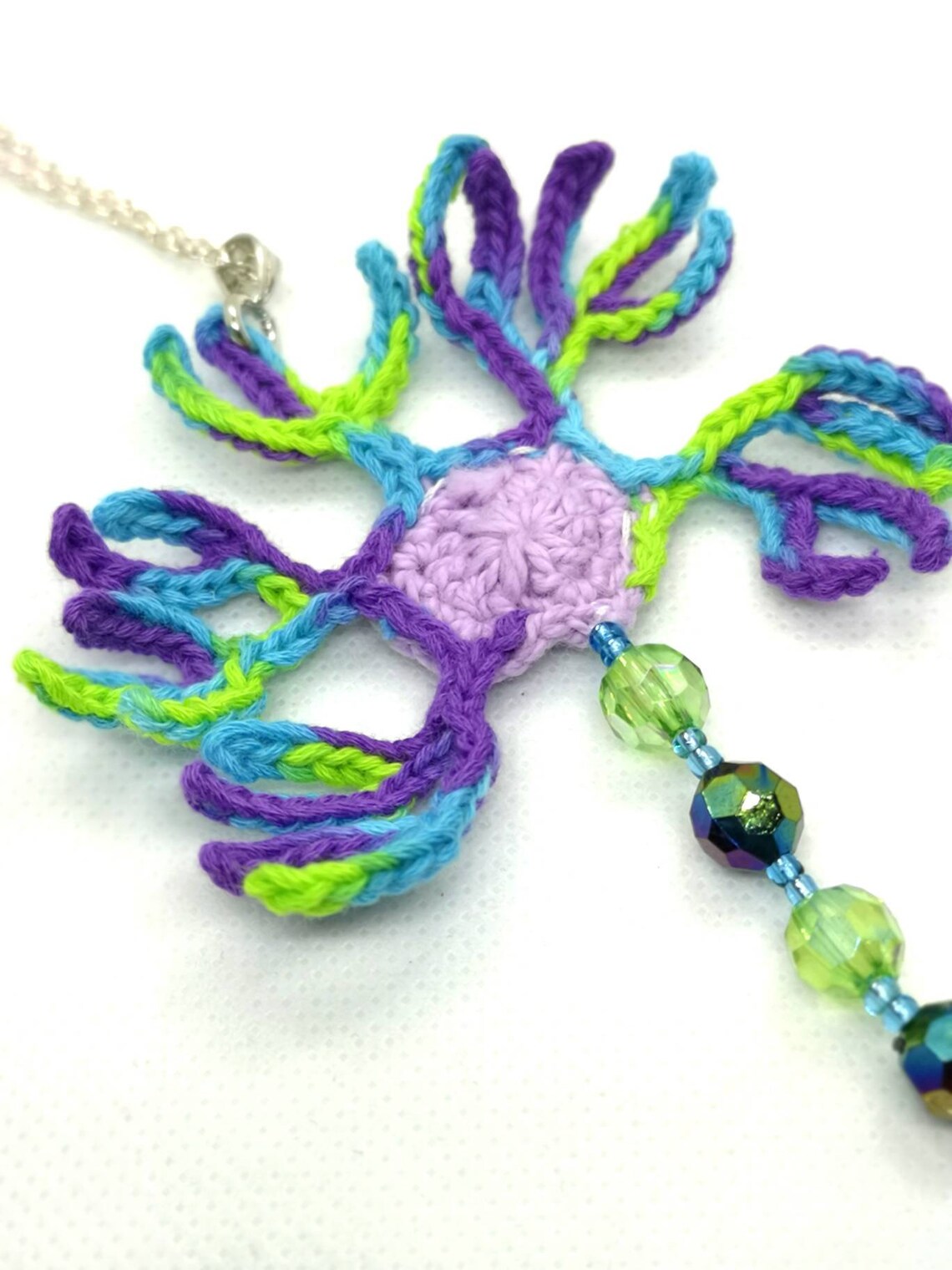 Crocheted Neuron Necklace | Etsy