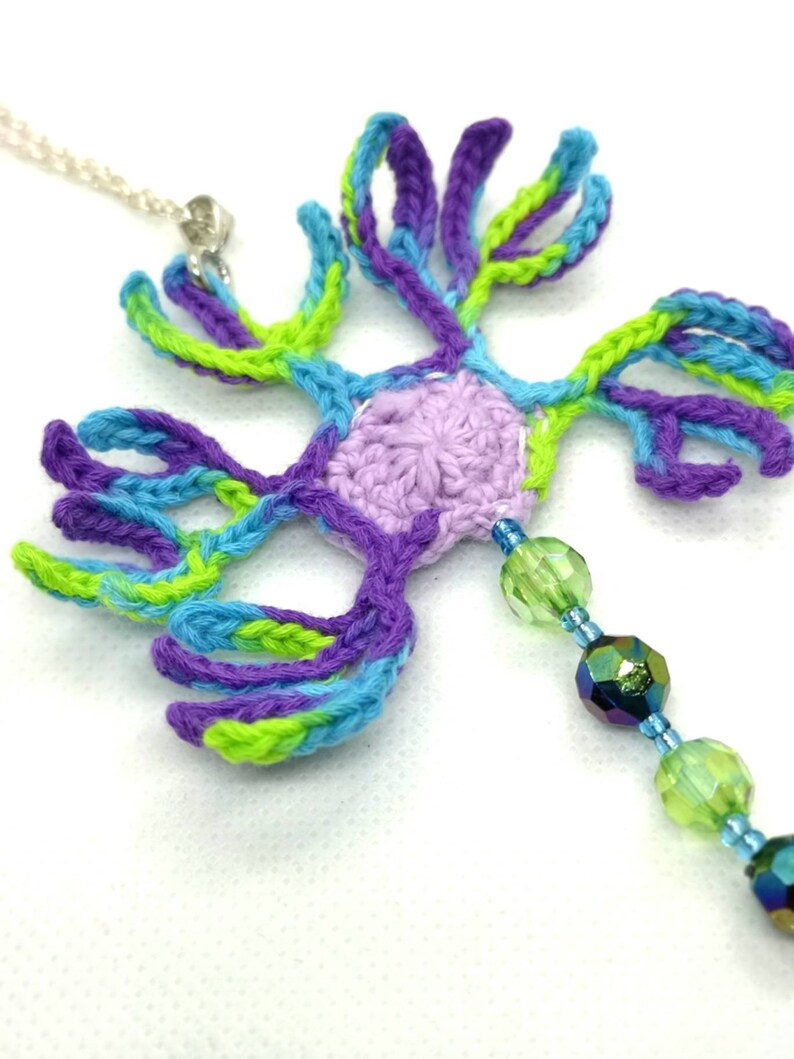 Crocheted Neuron Necklace | Etsy