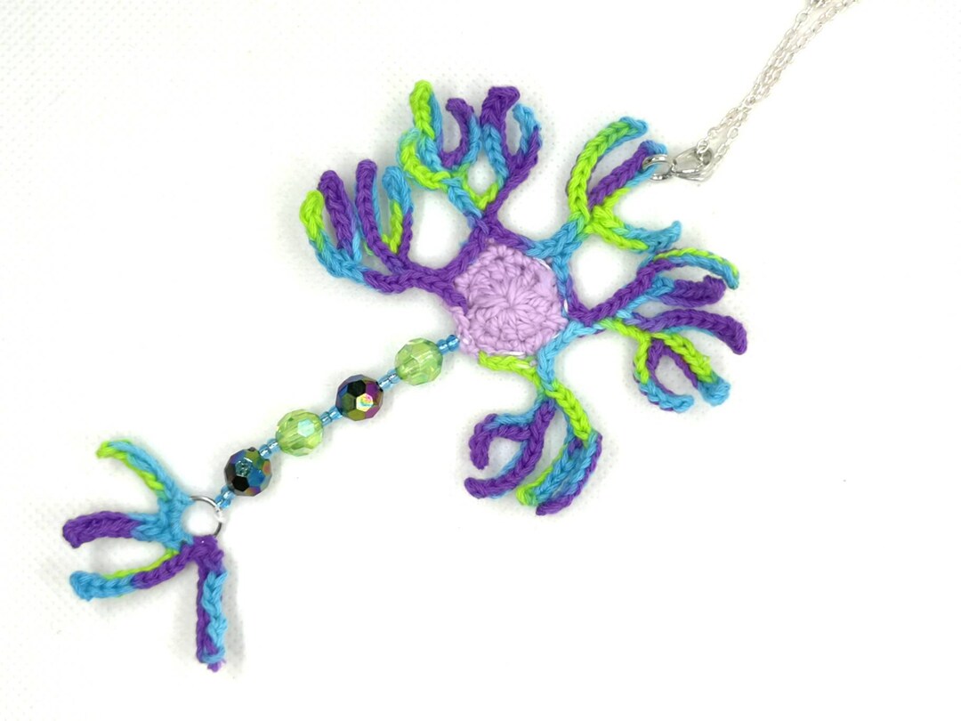 Crocheted Neuron Necklace - Etsy