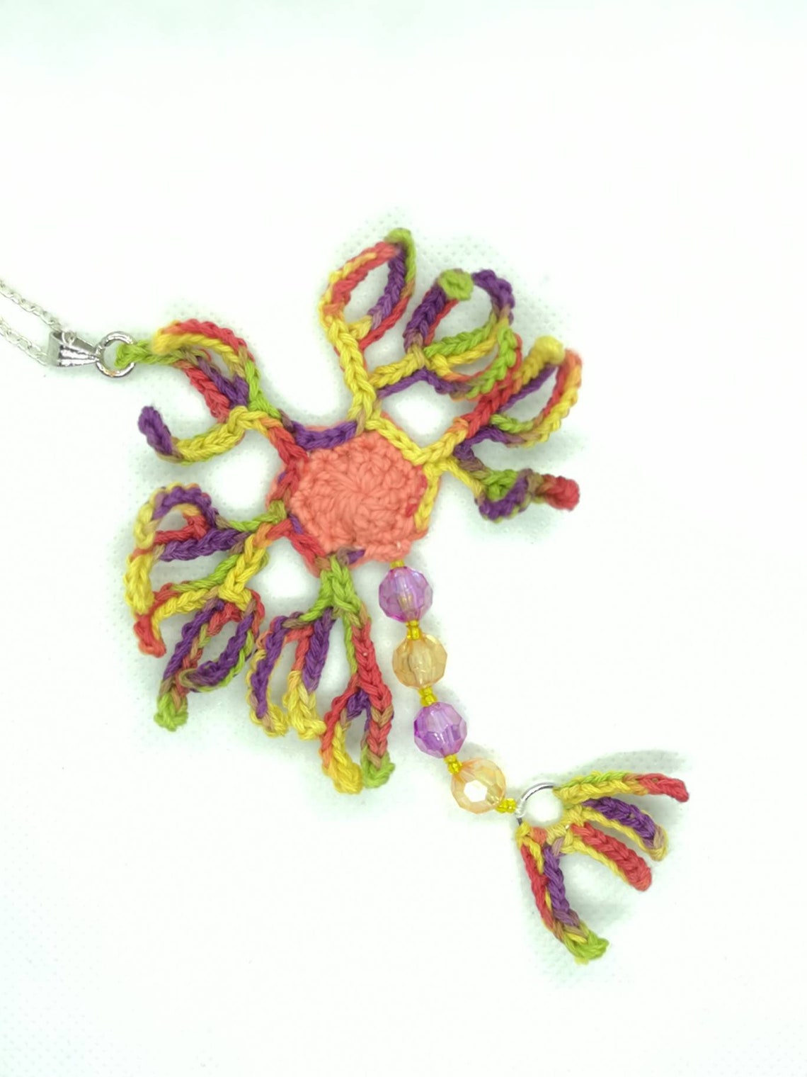 Crocheted Neuron Necklace - Etsy