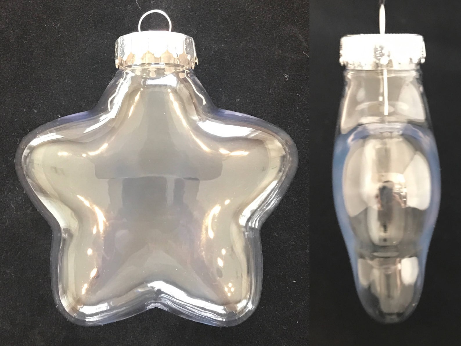 Sample of 2 100mm Clear Plastic Star Christmas Ornaments - Etsy