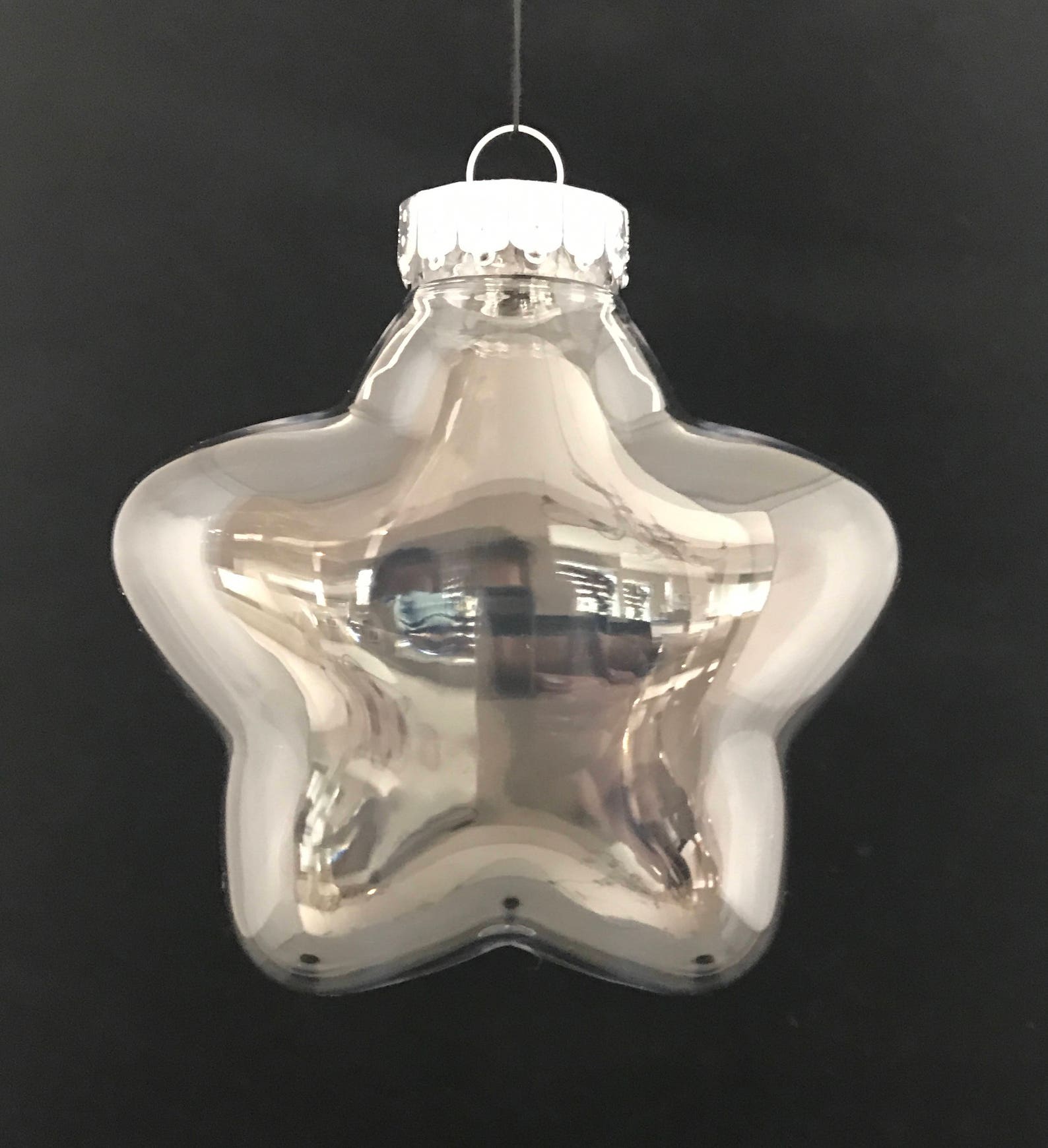 Sample of 2 100mm Clear Plastic Star Christmas Ornaments | Etsy