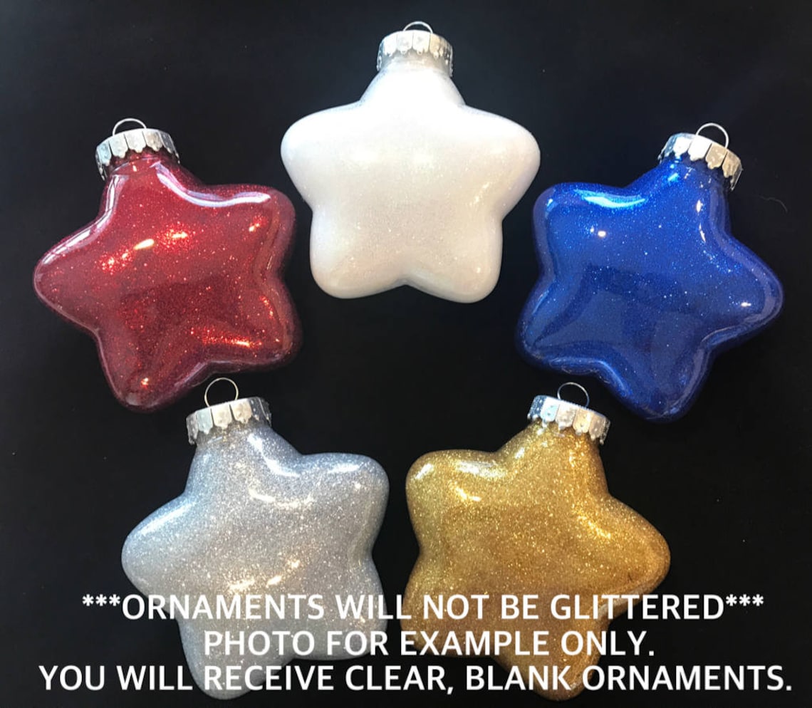 Sample of 2 100mm Clear Plastic Star Christmas Ornaments | Etsy