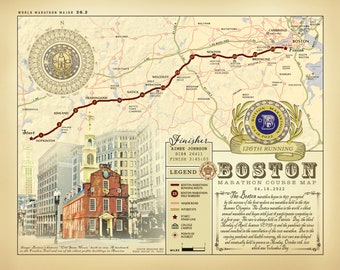 Boston Marathon Stickers - Etsy