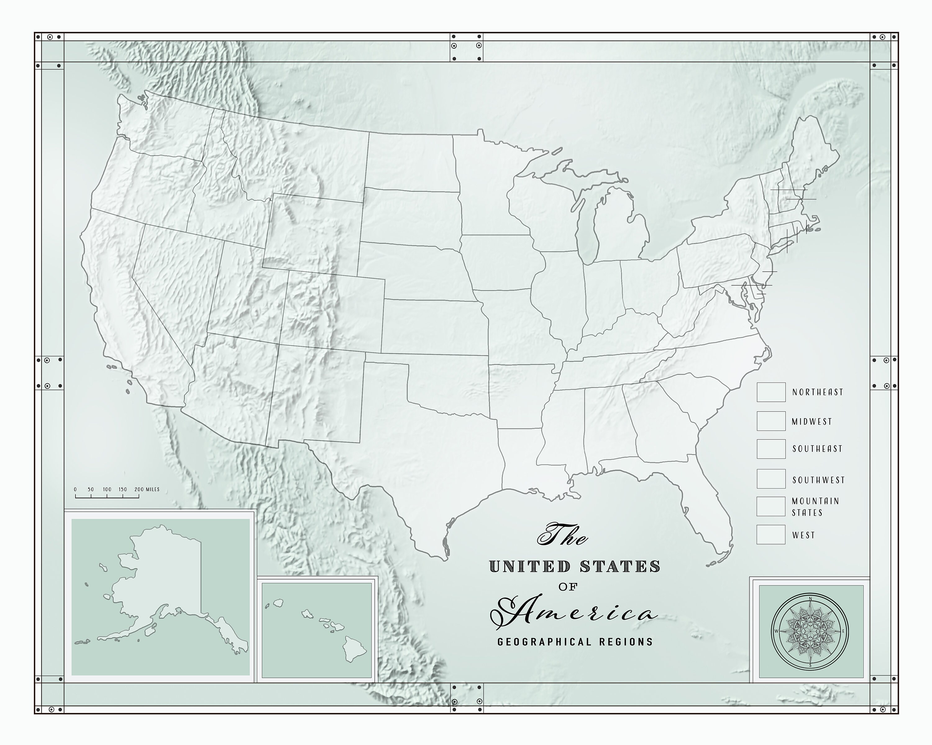 Printable USA Map Kit (set of 3) - Etsy