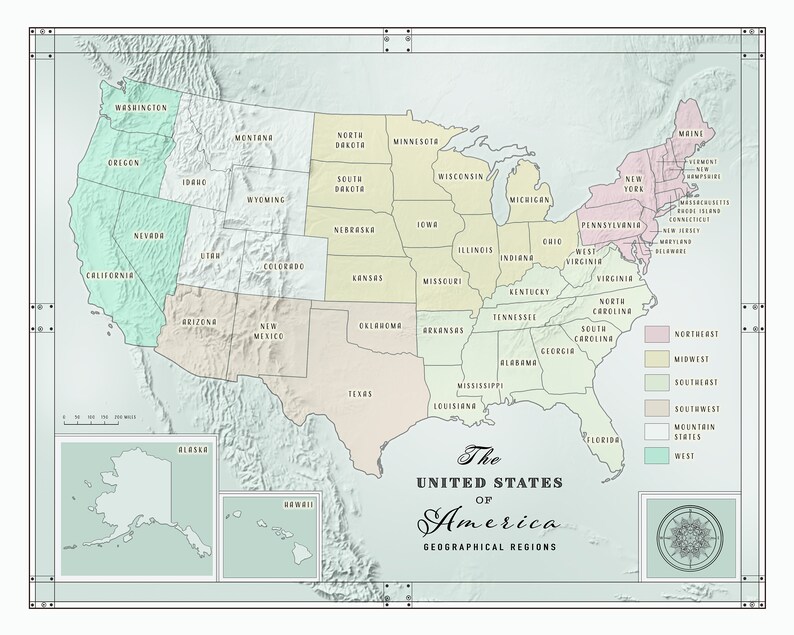 Printable USA Map Kit (set of 3) - Etsy