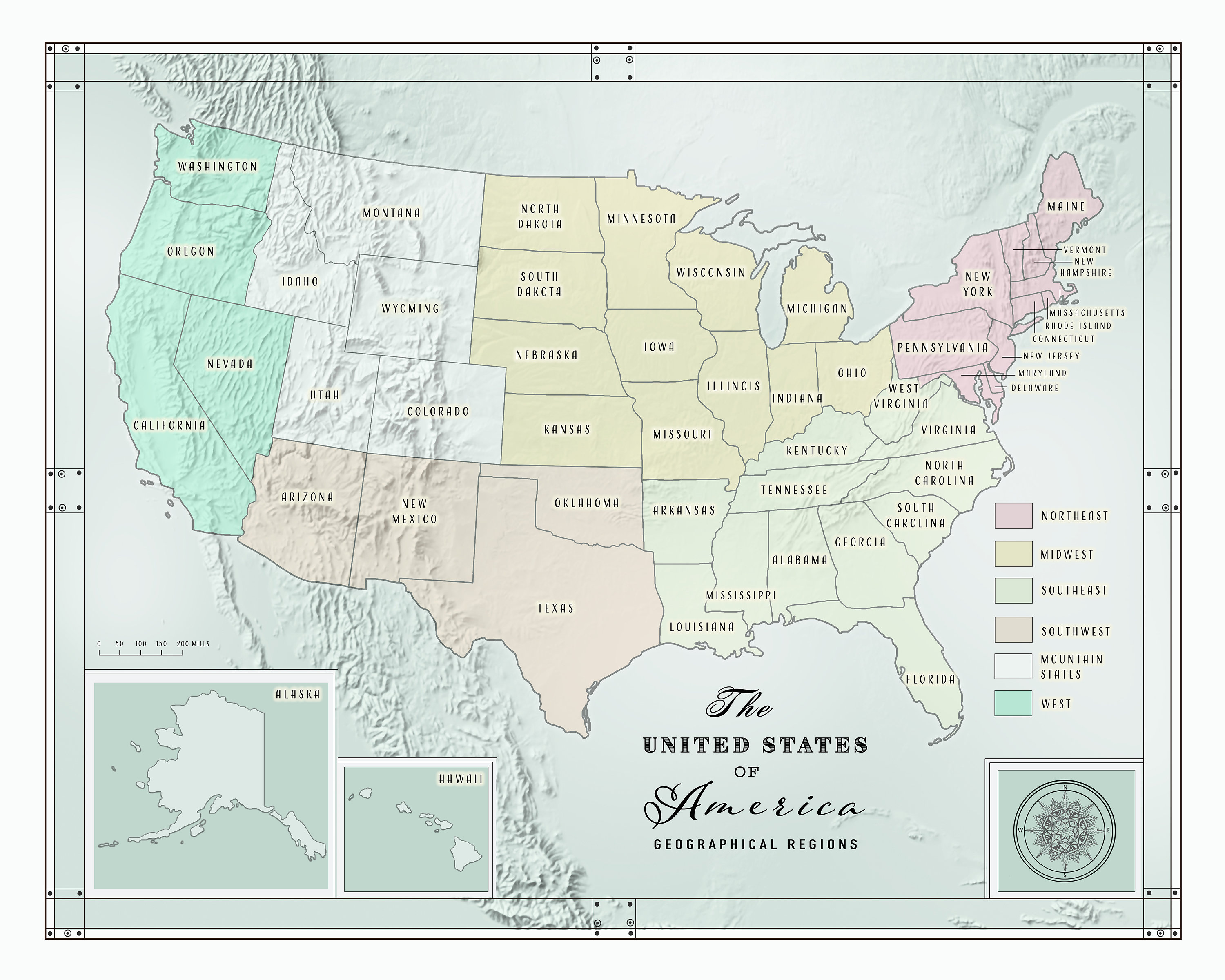 Printable USA Map Kit (set of 3) - Etsy