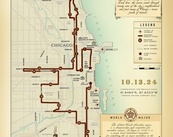 Chicago: the Marathon Map Chicago Marathon Map Illustrated Marathon Map ...