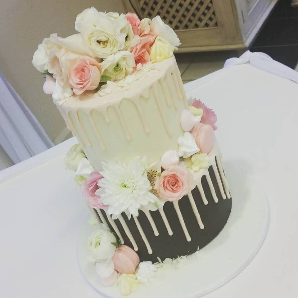 How to Make a 2 Tier Semi Naked Drip Cake Tutorial - Etsy