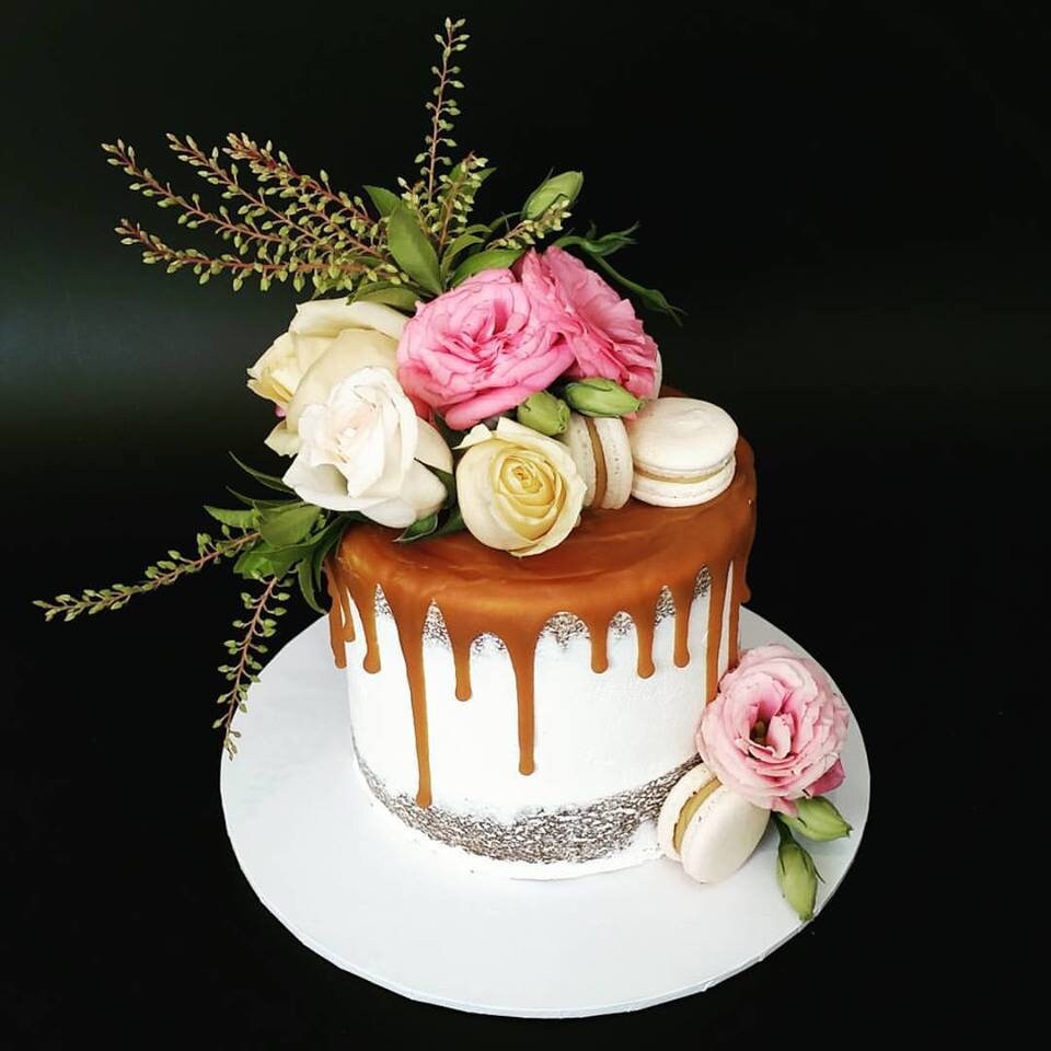 How to Make a 2 Tier Semi Naked Drip Cake Tutorial - Etsy