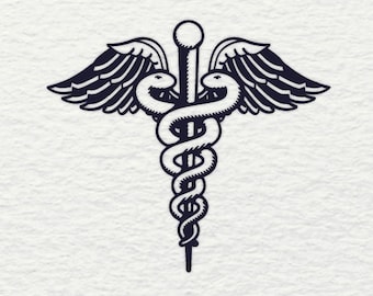 Caduceus Svg File - Etsy