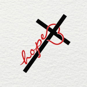 Hope Cross SVG He is Risen Svg Christian Svg Self Love Svg Easter Svg ...