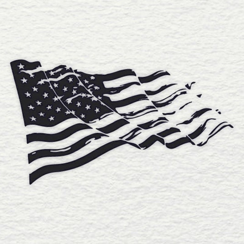 Tattered Flag Dxf - Etsy