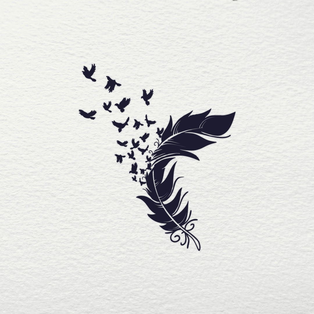 Birds of a Feather SVG - Feather SVG Bird Clip Art Memorial Svg Angel ...