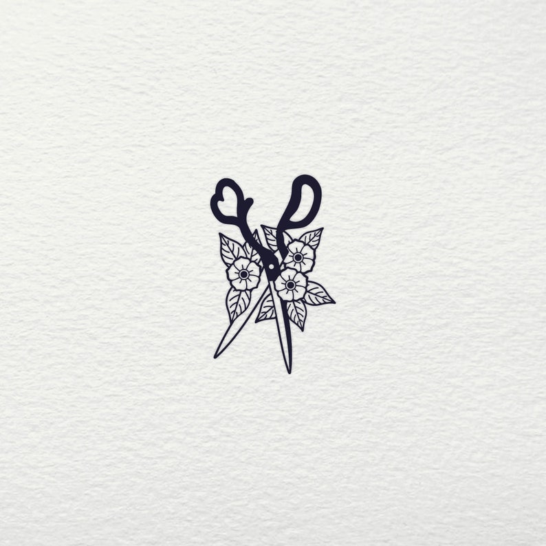 Floral Scissors SVG Flower Hair Stylist Sewing SVG for Cricut - Etsy