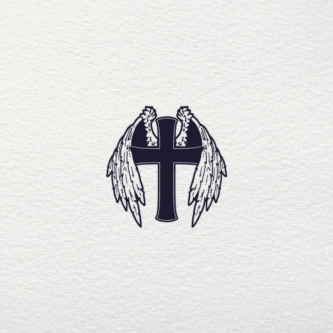 Cross And Angel Wings Wallpaper